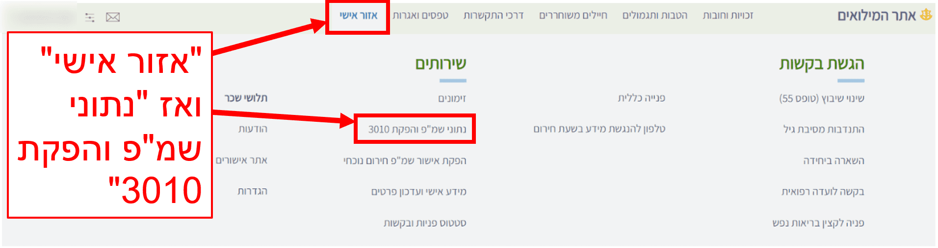 מילואימניקים | איך מוציאים אישור מילואים (טופס 3010)?